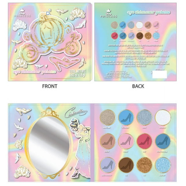Disney Princess Eyeshadow Pallet, Cinderella, 12 Colors, 18g - Walmart.com