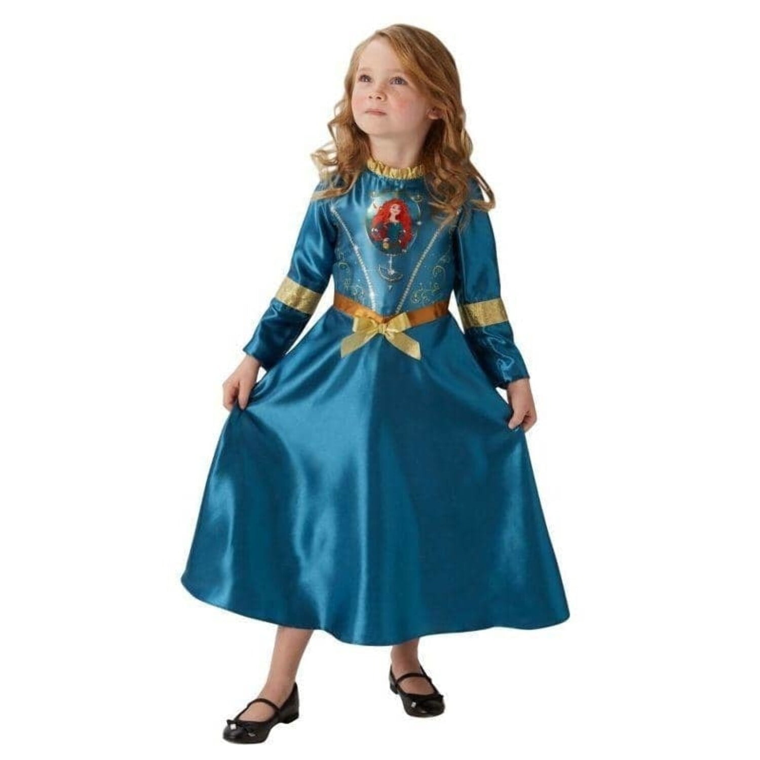 Disney Princess Fairy Tale Merida Costume Medium Female Kids Blue Fancy ...