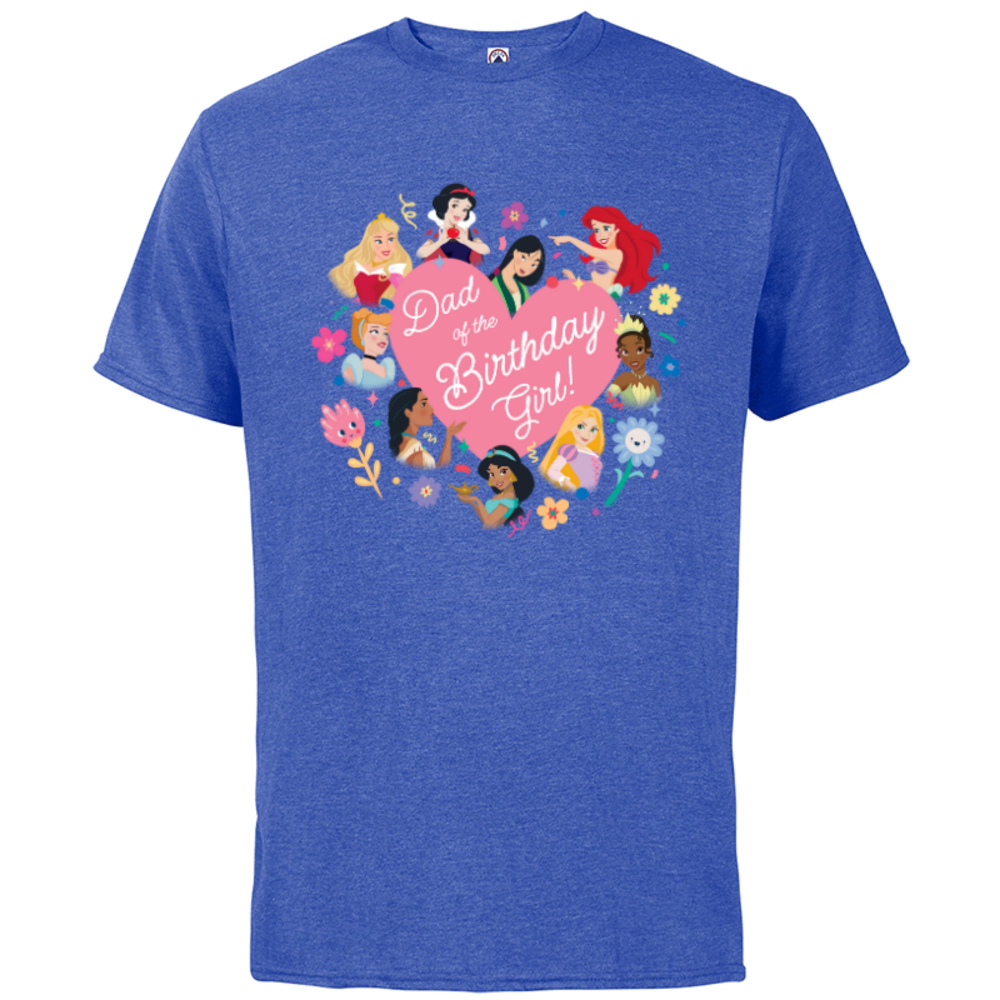 Disney Princess Family Heart Dad of the Birthday Girl - Short Sleeve ...
