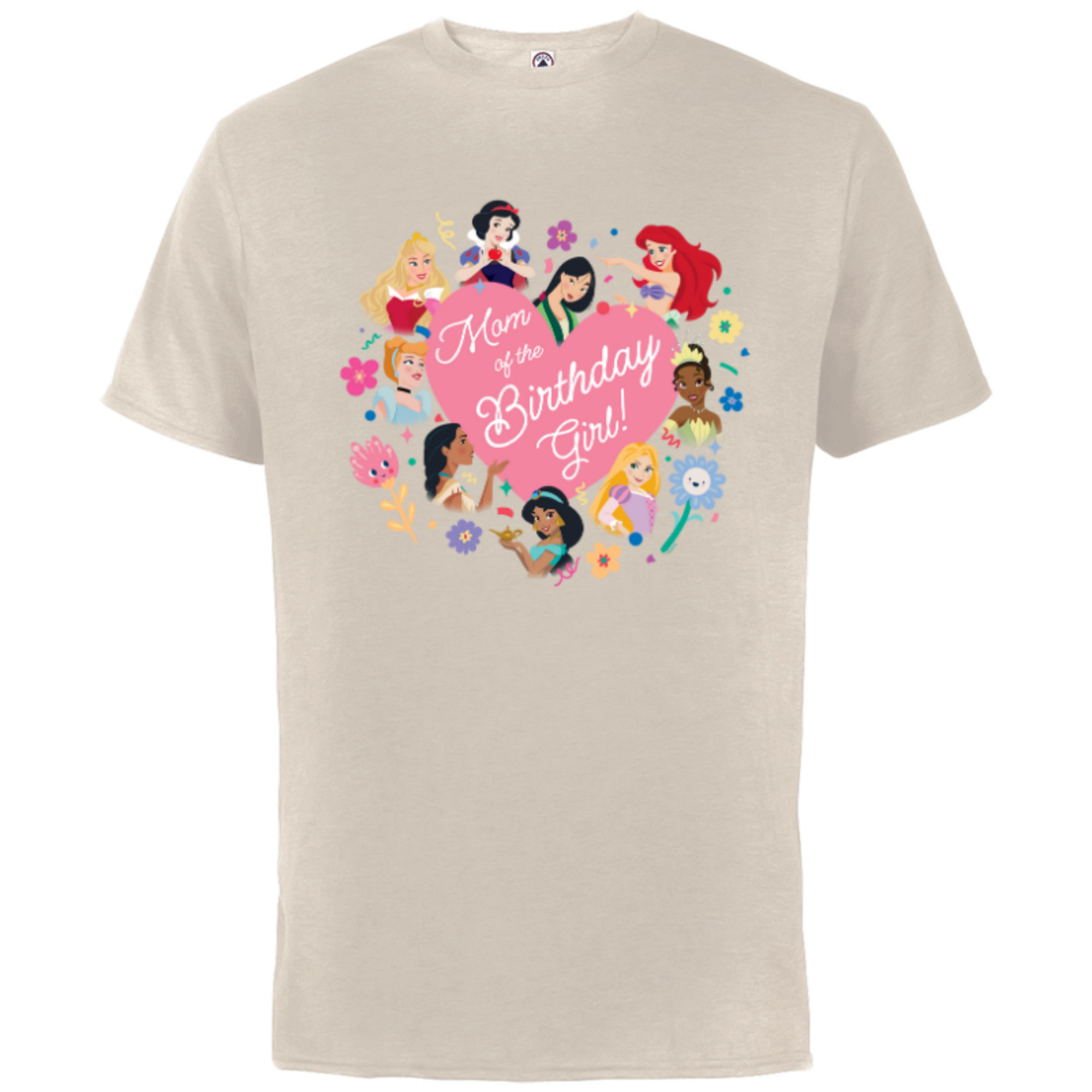Disney Princess Family Heart Mom of the Birthday Girl - Short Sleeve ...