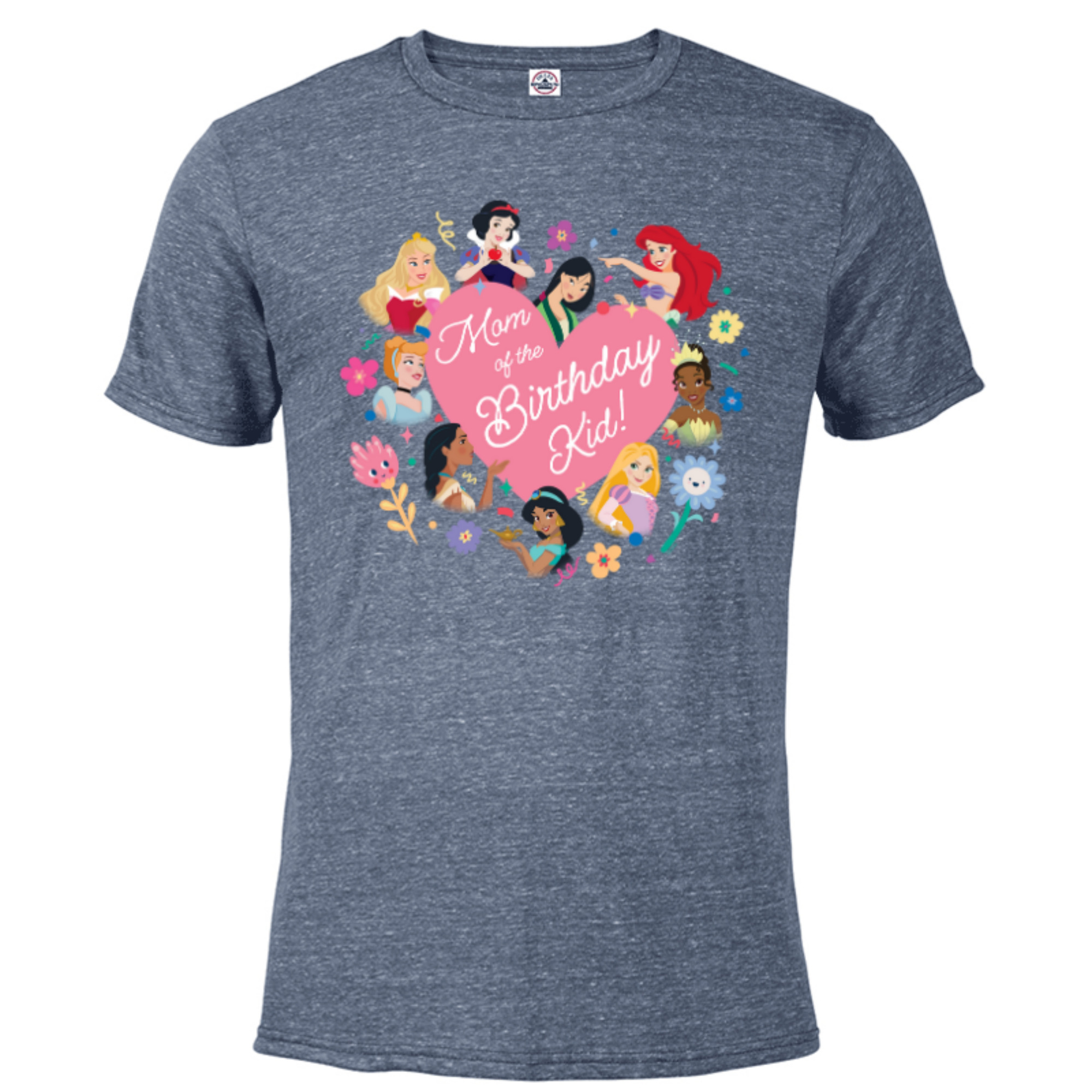 Disney Princess Family Heart Mom of the Birthday Kid - Short Sleeve ...