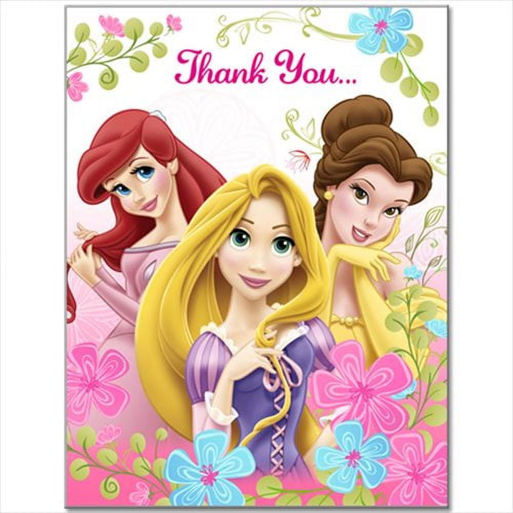 Disney Princess 'Fanciful Princesses' Thank You Notes w/ Envelopes (8ct ...