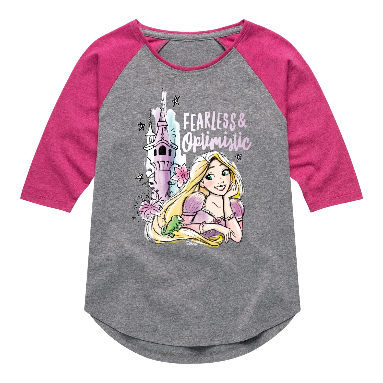 Disney Princess - Fearless & Optimistic - Toddler & Youth Girls Raglan ...