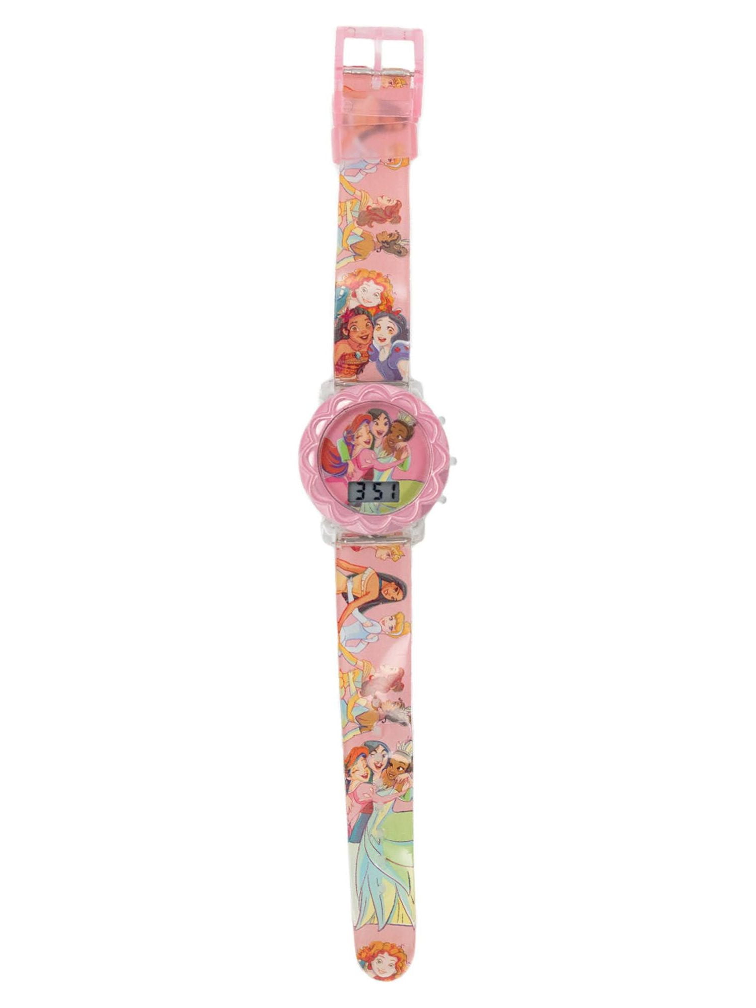 Disney Princess Female Children's LCD Watch with Oval Dial in Pink and ...