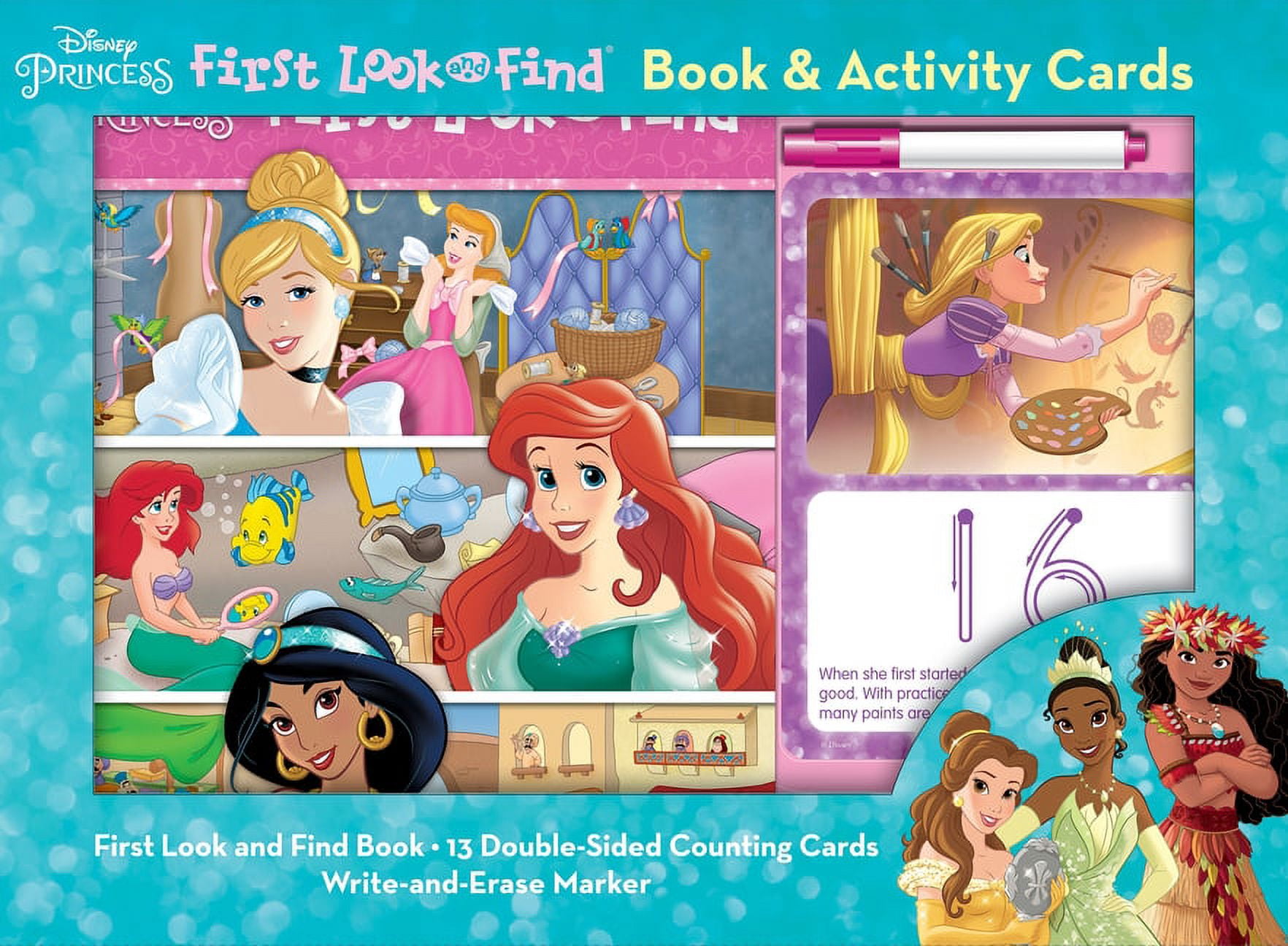 Disney Princess: First Look and Find Book & Activity Cards, (Paperback ...