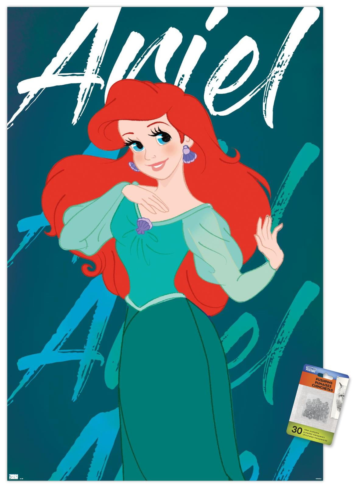 Disney Princess: Flower Senses - Ariel Wall Poster with Pushpins, 22. ...