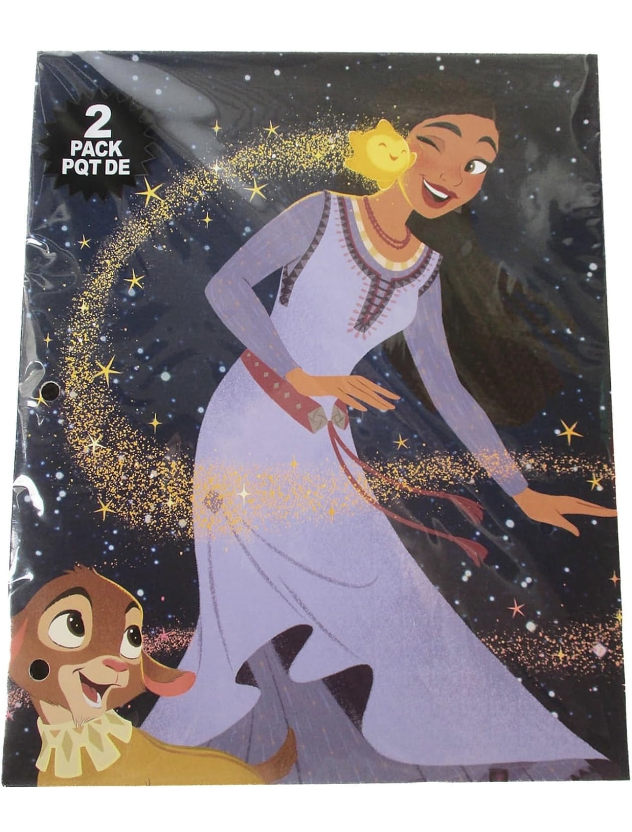 Disney Princess Folder Bundle - Asha Wish - Set of Two 3-hole 2 pocket ...