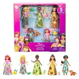 Disney Princess, Set with 5 Small Dolls & 5 Friend Figures, 3.5 inch ...