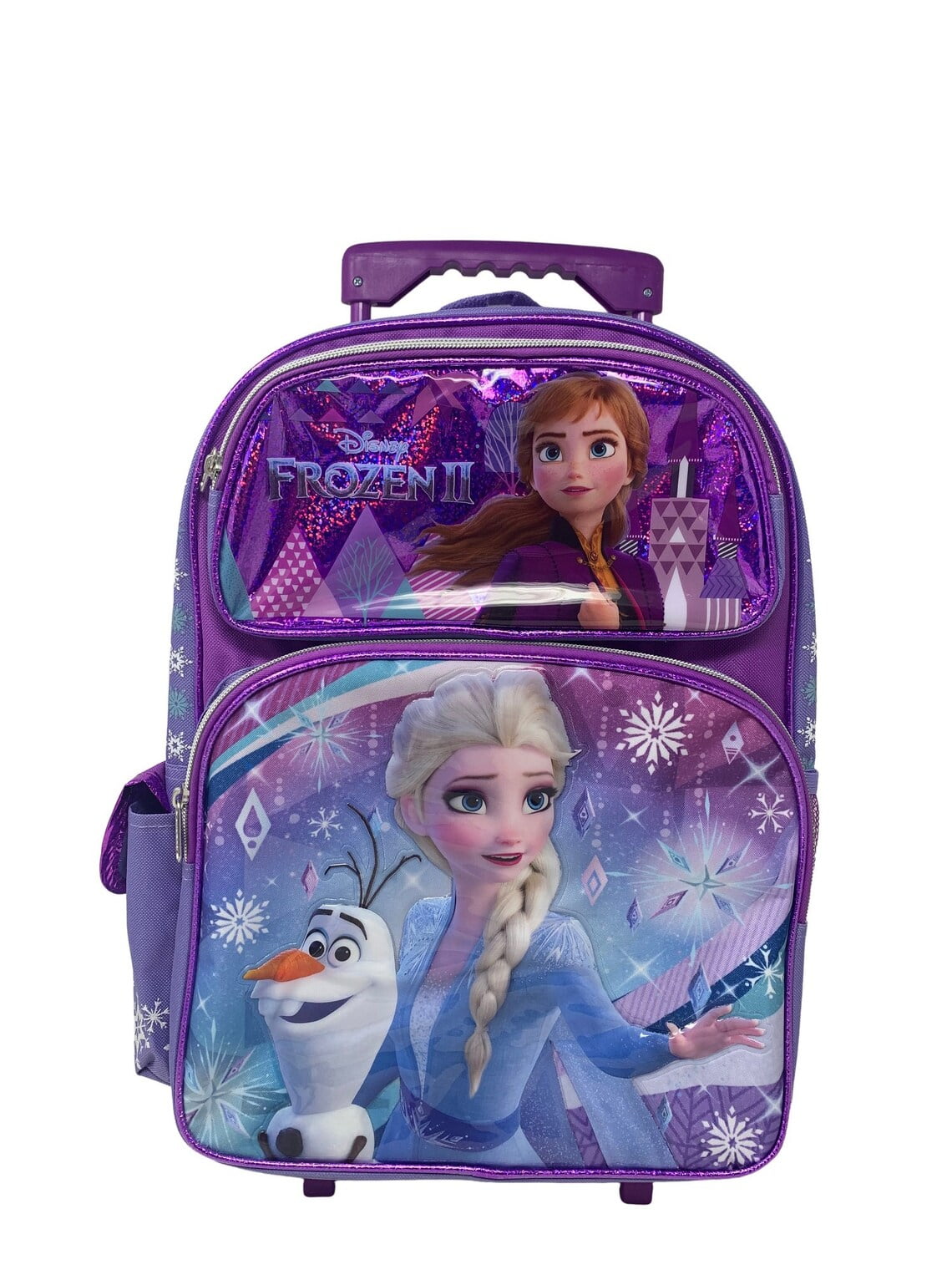 "Disney Princess Frozen, Anna & Elsa Large 16"" Kids Rolling Backpack ...