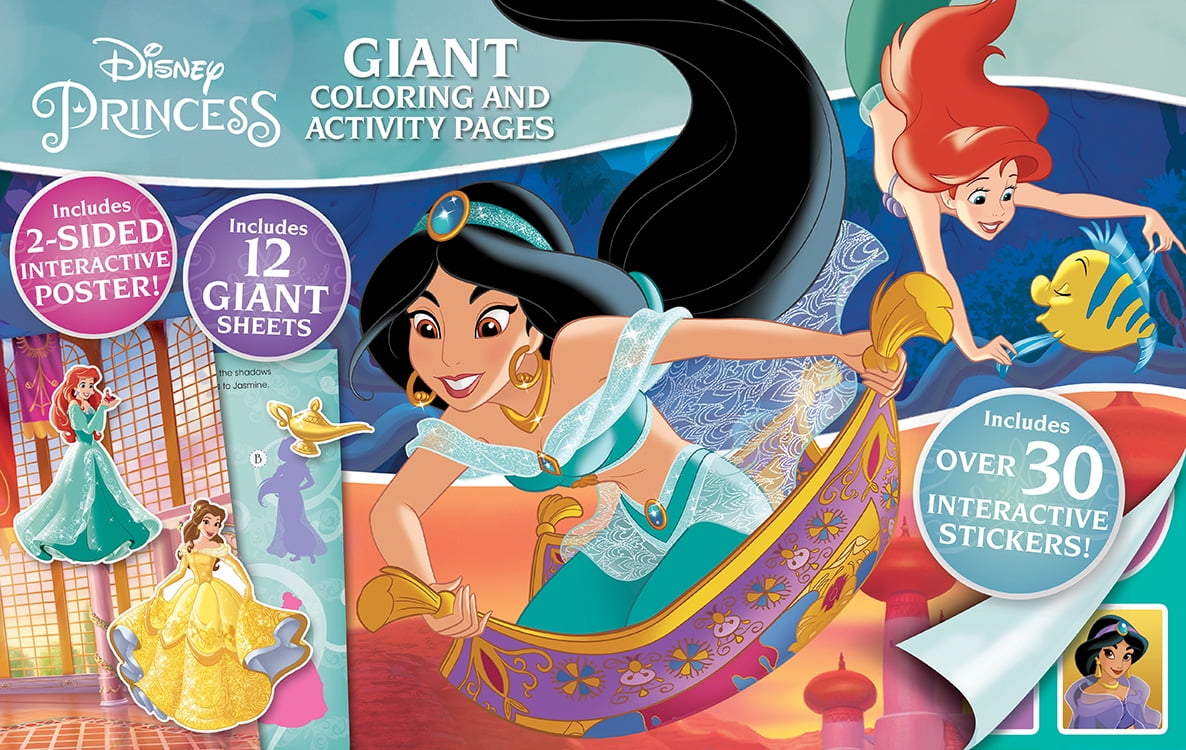 Disney Princess Giant Coloring Book With Stickers 32 Pages Paperback