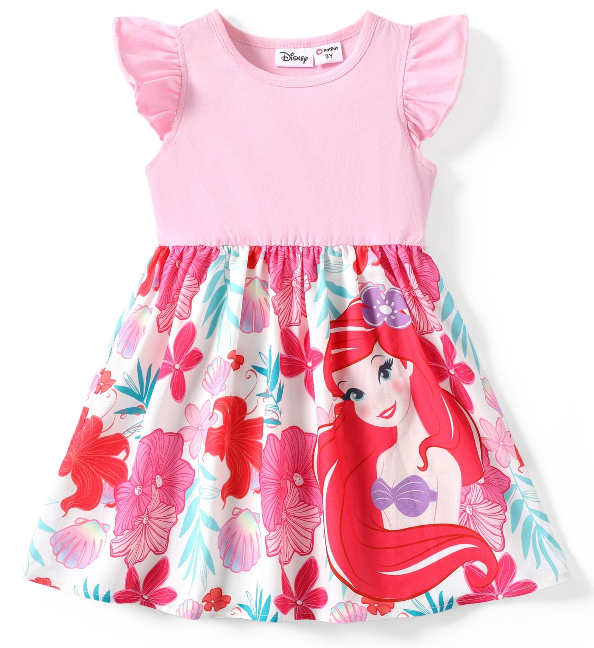 Disney Princess Toddler Kids Cosplay Outfit: Ariel Character Sleeveless ...