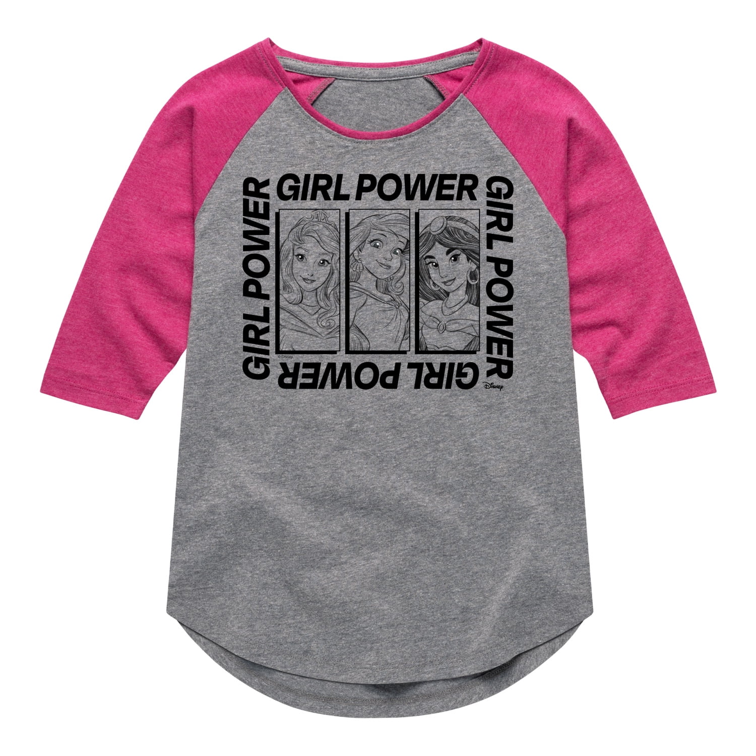 Disney Princess - Girl Power All Of Us - Toddler & Youth Girls Raglan ...