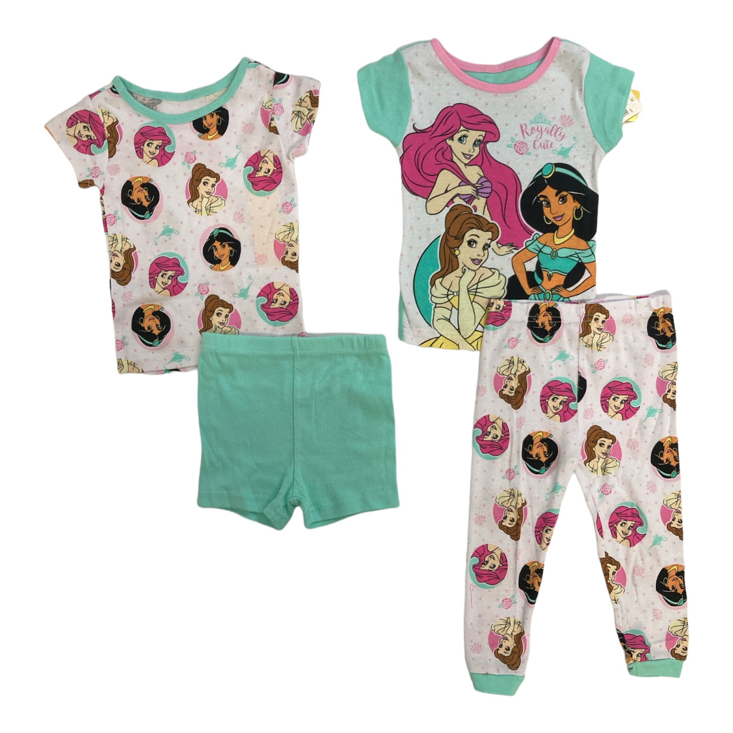 Disney Princess Girl's 2 Cotton Snug Fit Pajama Sets (2T) - Walmart.com