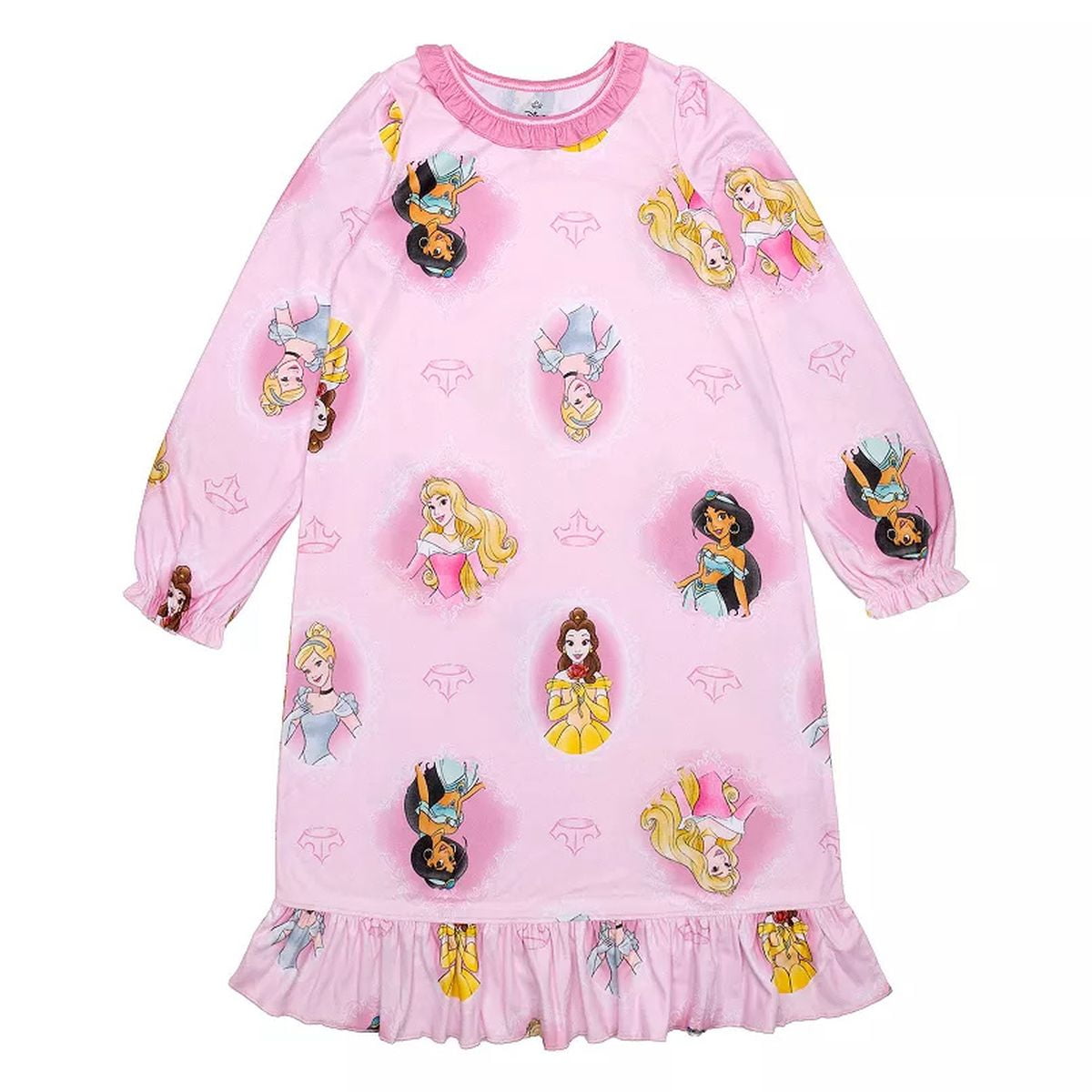 Disney Princess Girl's Pink Character Print Soft Nightgown, Gown (Size ...