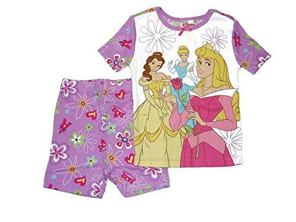 Disney Princess Girl's Purple Print Pajama Shorts Set, Size 4 - Walmart.com