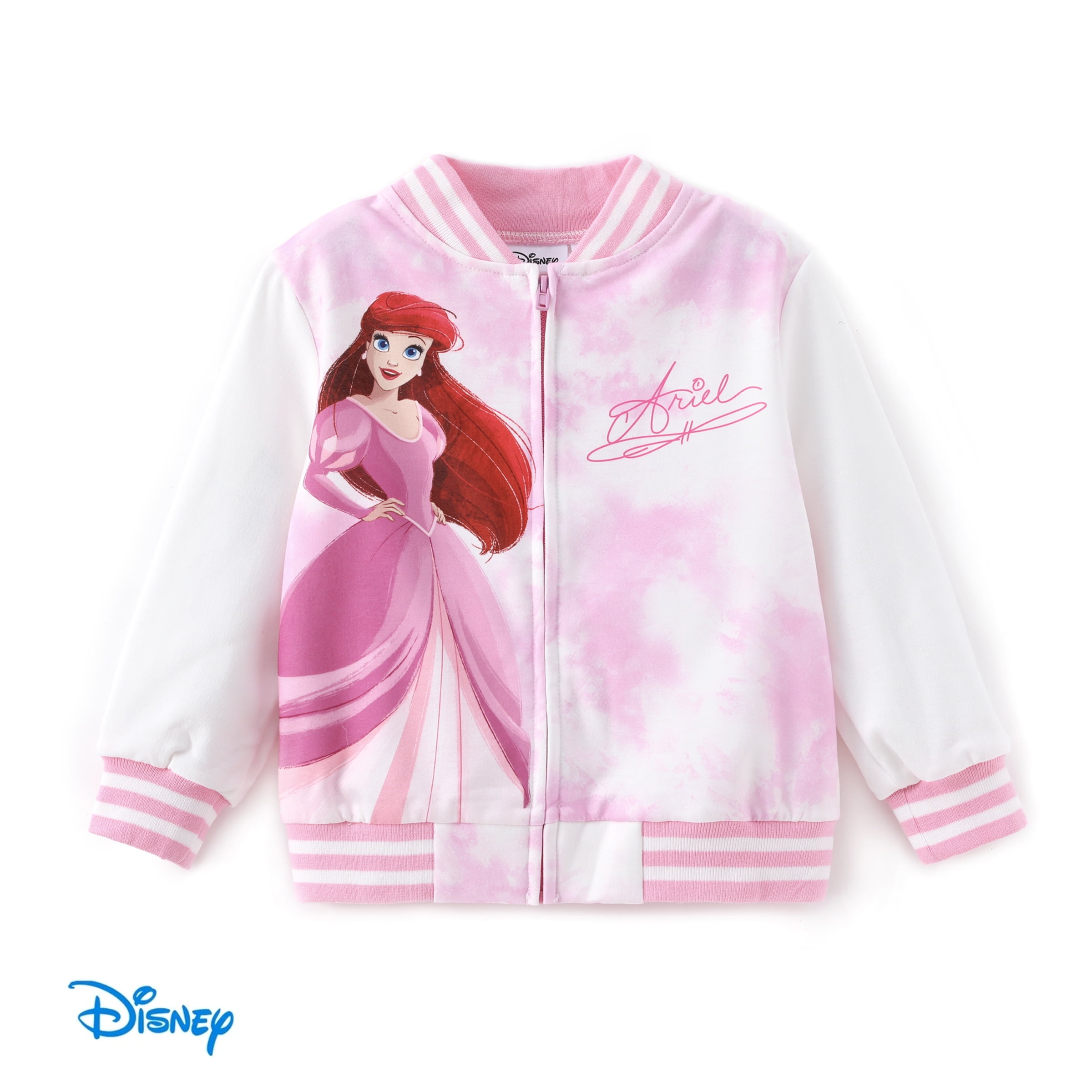 Disney Princess Girls Bomber Jackets Moana Ariel Tye Die Graphic ...