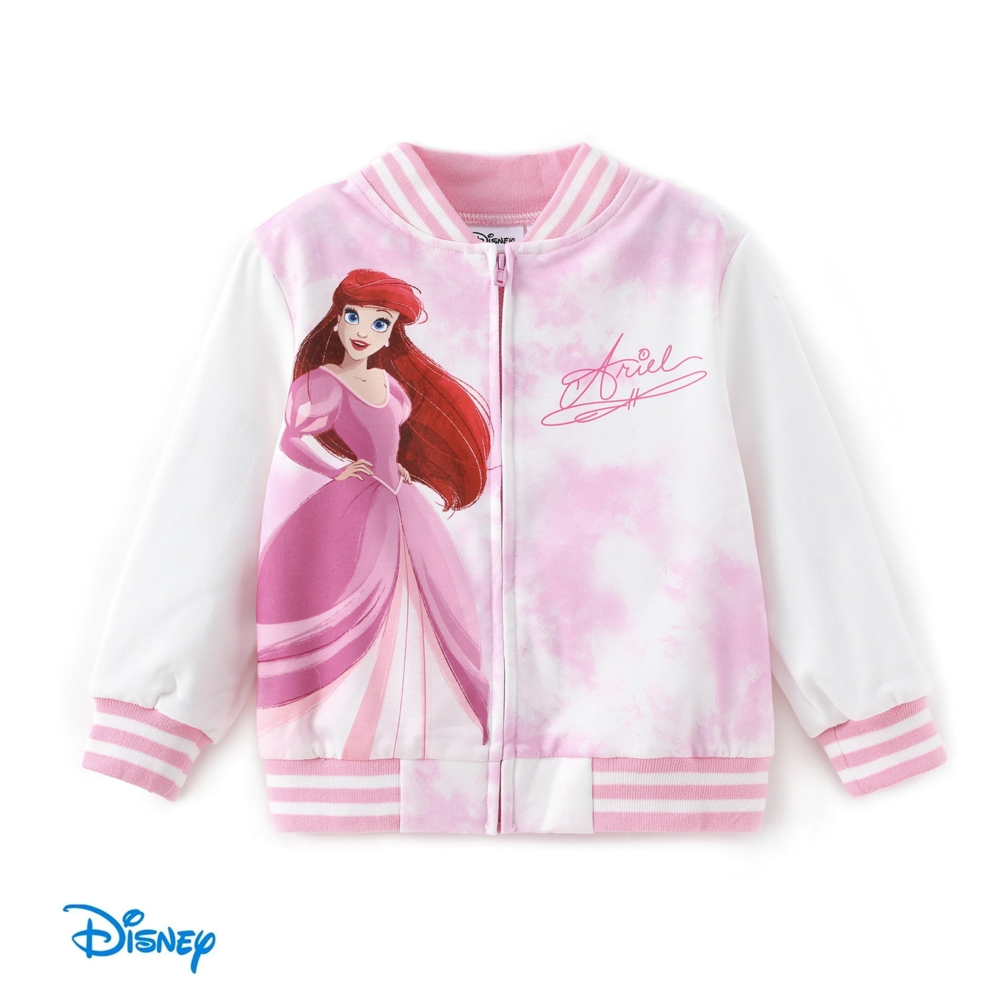 Disney Princess Girls Bomber Jackets Moana Ariel Tie Dye Graphic ...