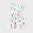 Disney Princess Girls Dresses Ariel Little Mermaid White Ruffled Summer ...