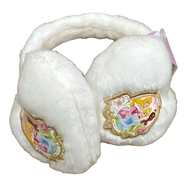 Disney Princess Girls Earmuffs - White Ear Muffs Princess Winter Ear ...