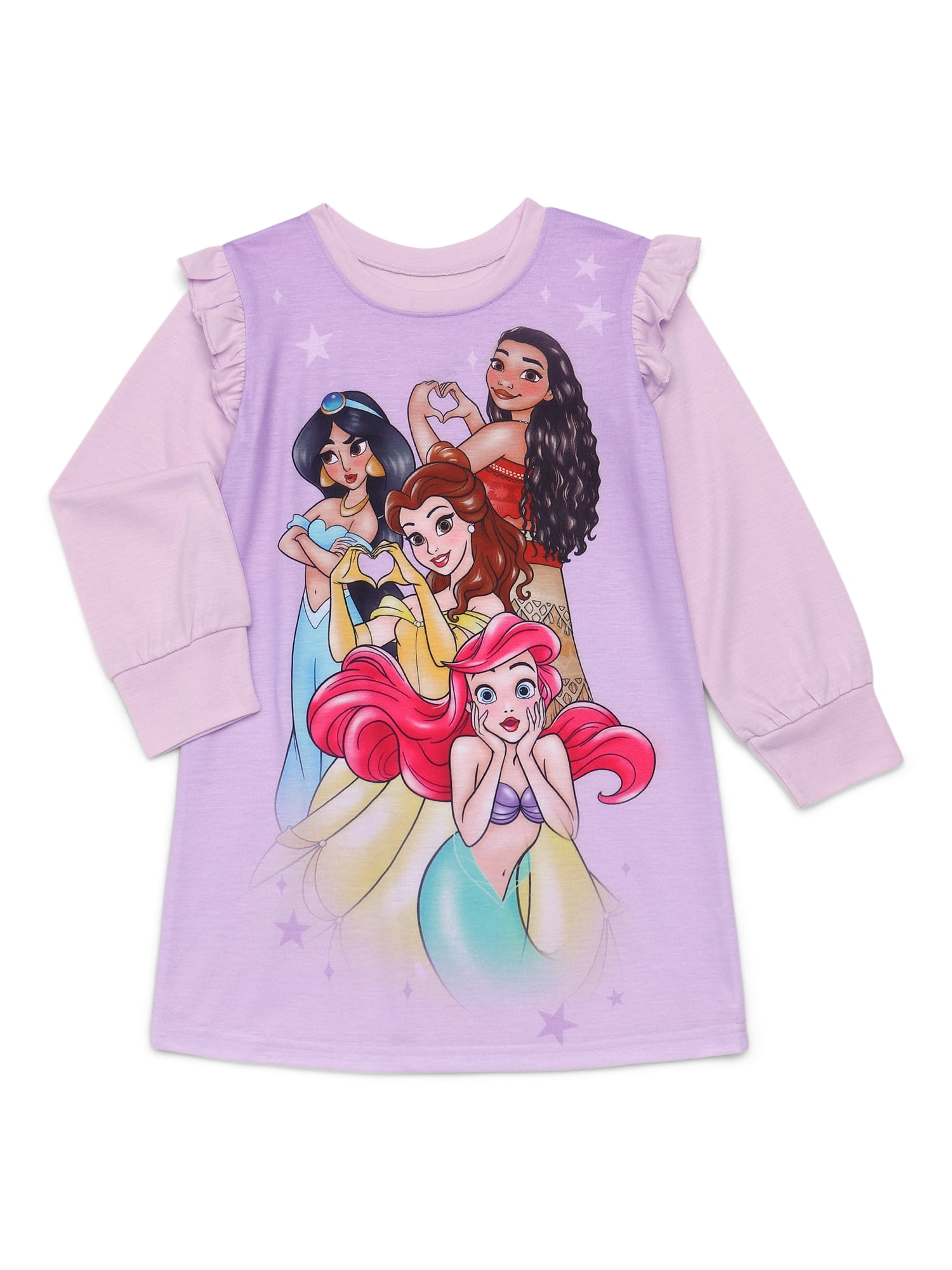 Disney Princess Girls Long Sleeve Nightgown, Sizes 4-12 - Walmart.com