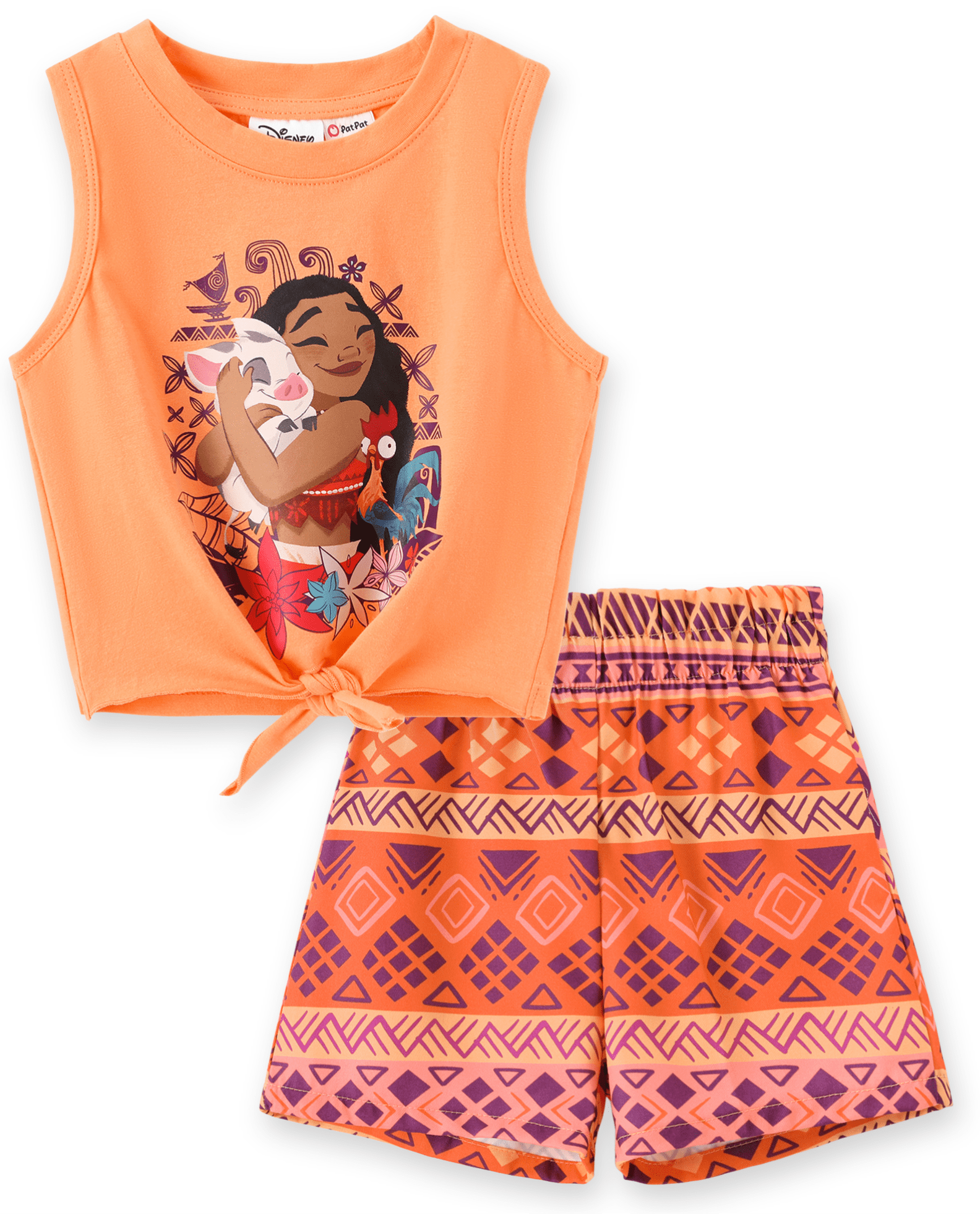 Disney Girls Moana Graphic Tee Tank Top Shorts Set, 2T-4T - Walmart.com