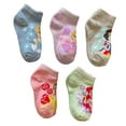 Disney Princess Girls No Show Socks 5 Pack with Cinderella, Rapunzel ...