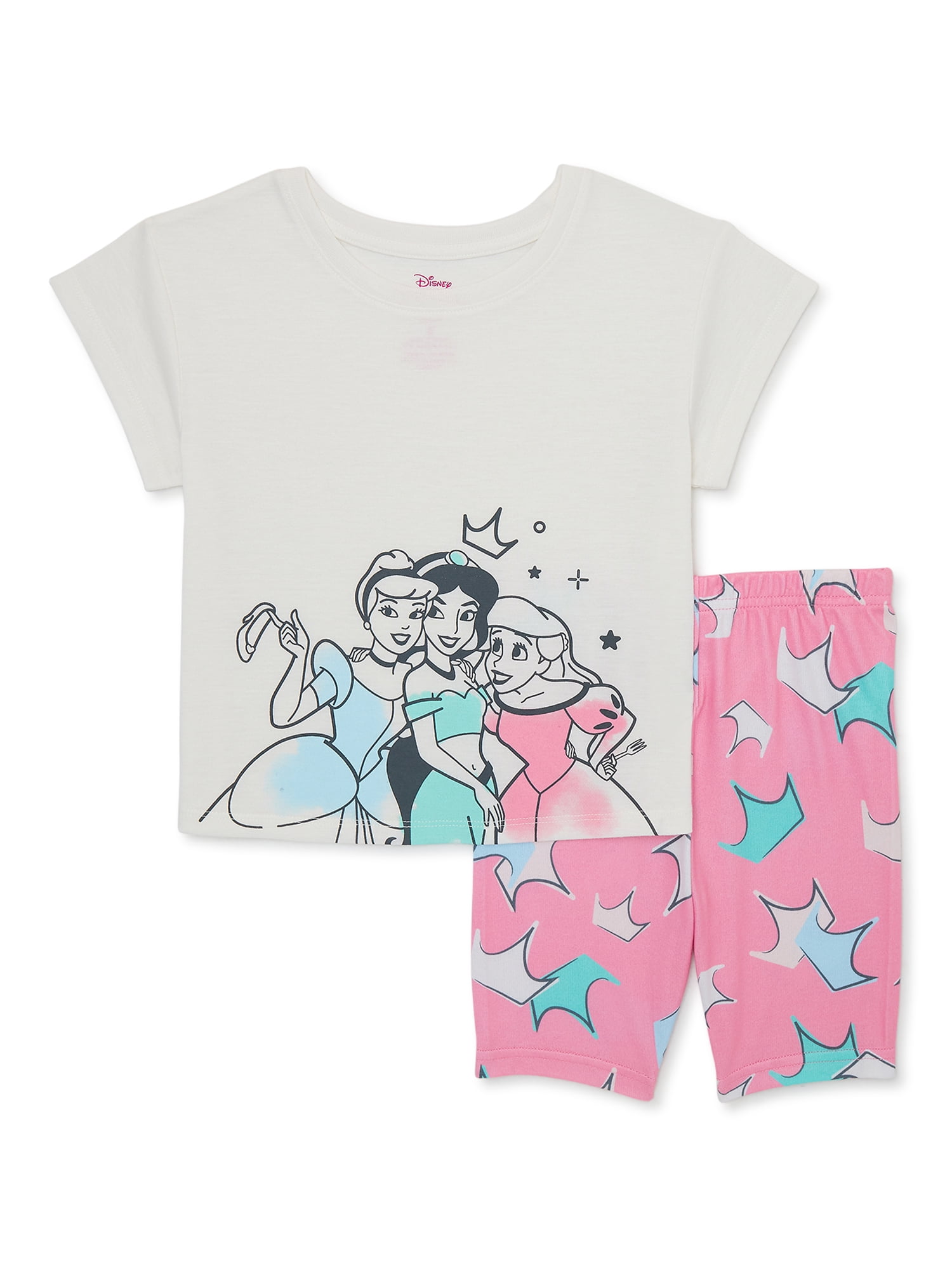 Disney Princess Girls Print Pajama Set, 2-Piece, Sizes 4- 10 - Walmart.com