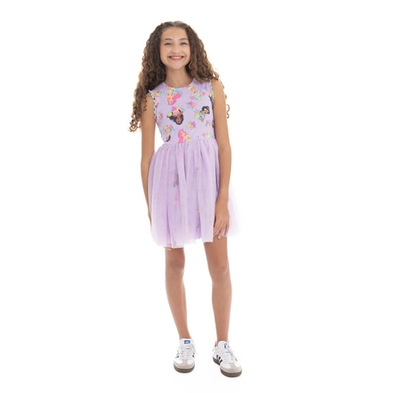 Disney Princess Girls Printed Tank Tulle Overlay Dress, Sizes 4-12 ...