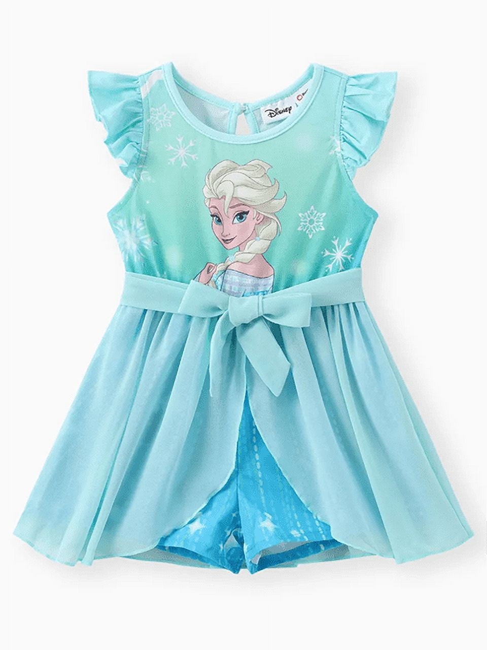 Disney Princess Girls Romper Rapunzel Graphic Jumpsuit with Tulle Skirt ...
