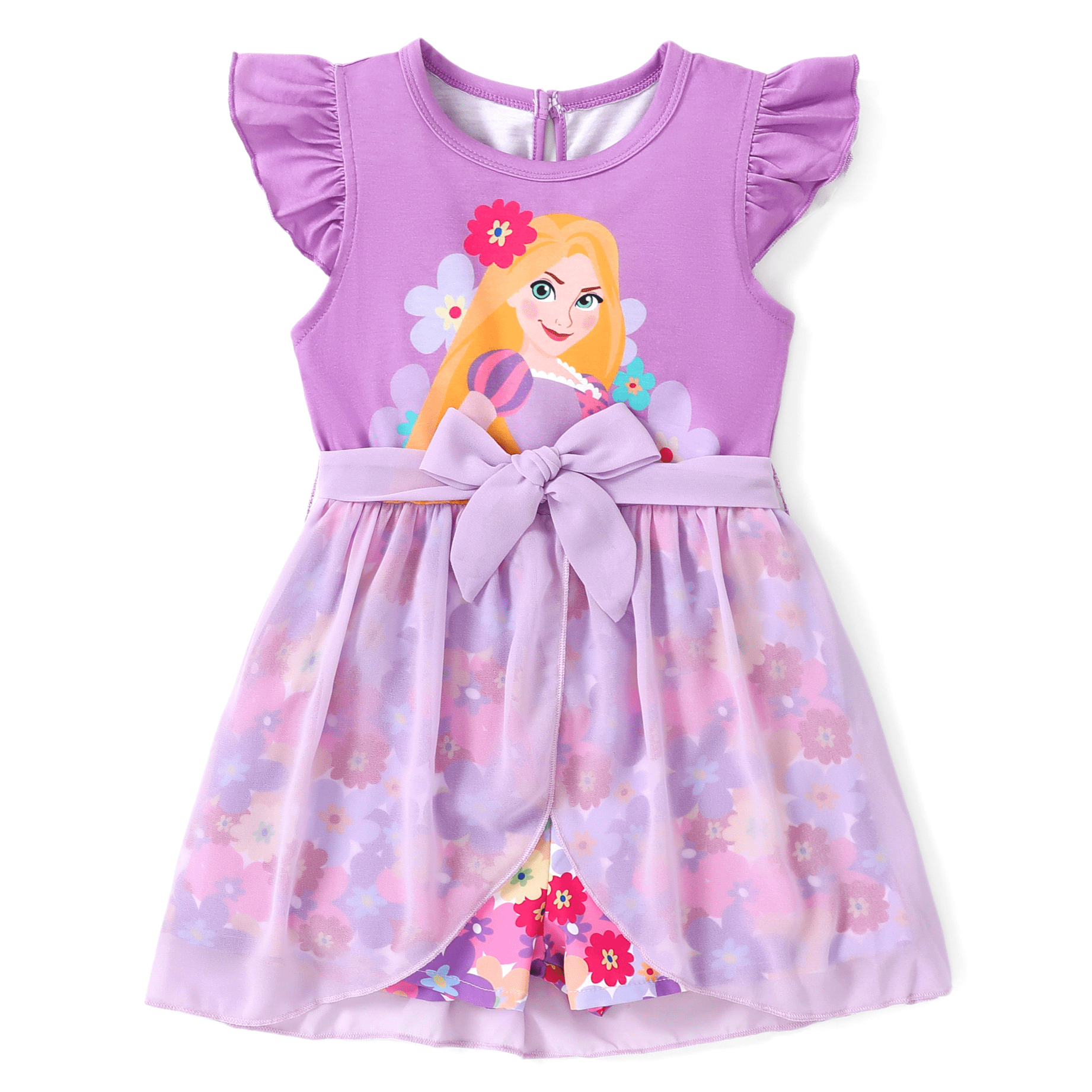 Disney Princess Toddler Girls Rapunzel Romper, Character Play Jumpsuit ...