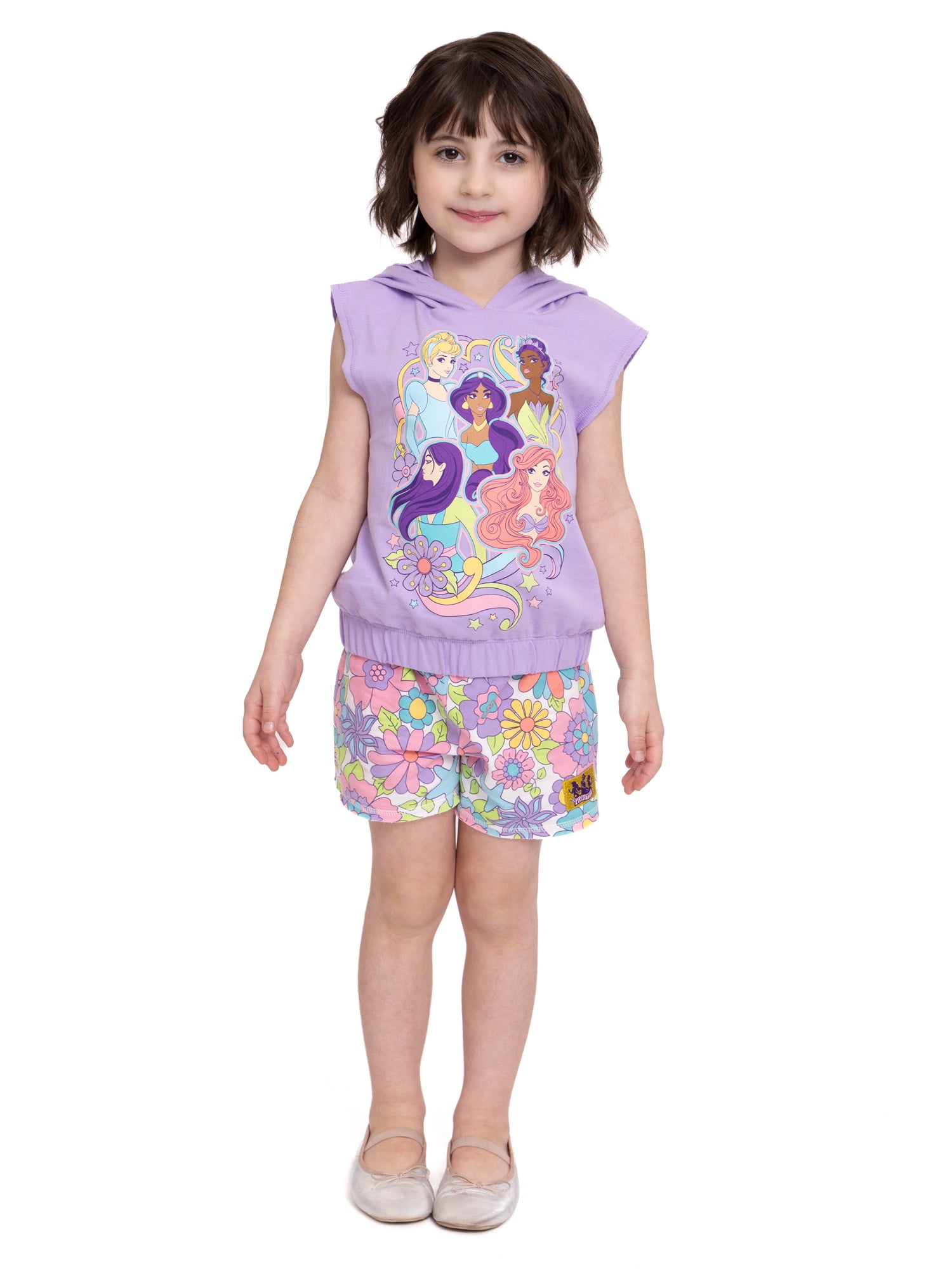 Disney Character Sleeveless Hooded Cosplay Top & Shorts, 2-Piece Set ...