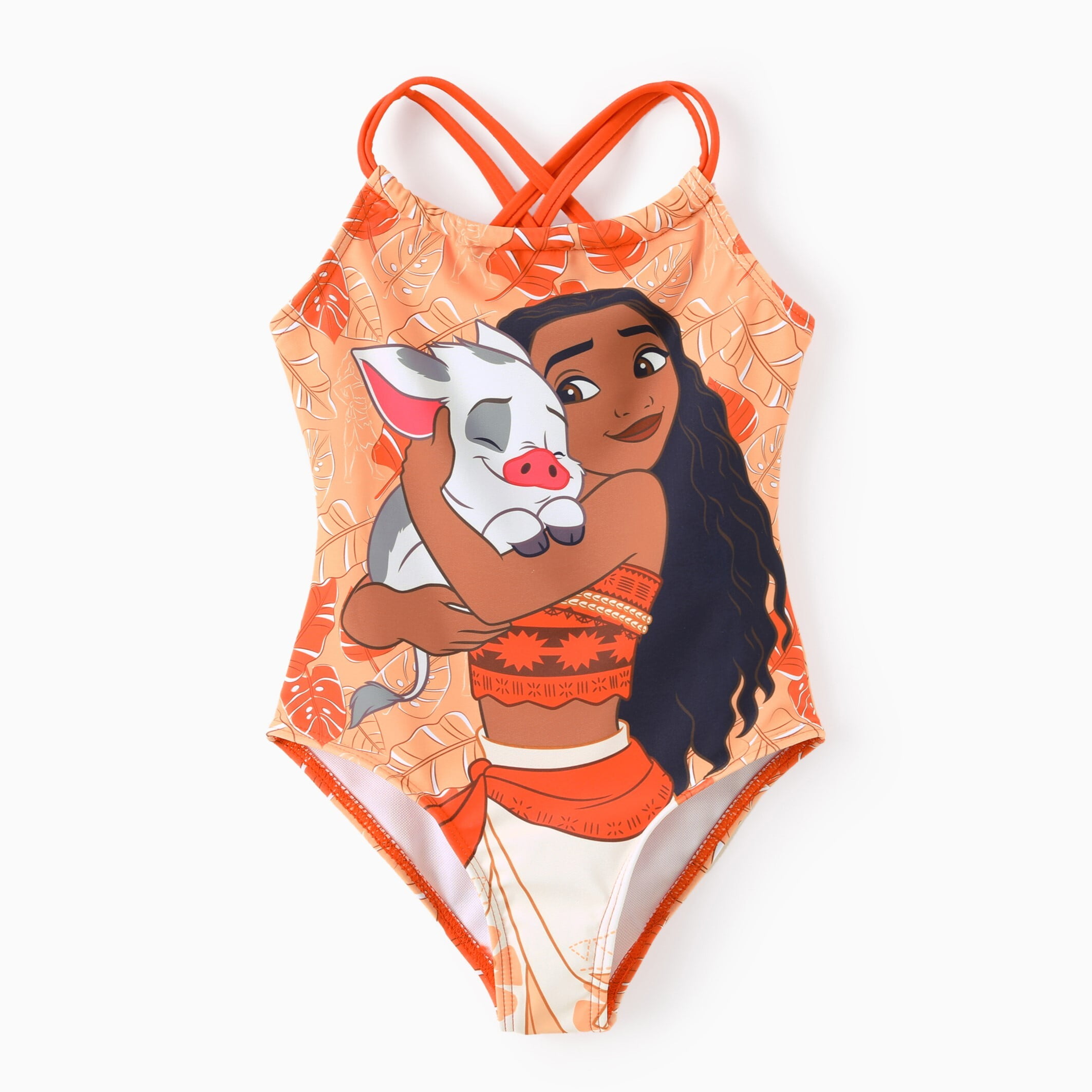 Disney Princess Girls Swimsuit Moana Graphic One Piece Bathing Suits ...