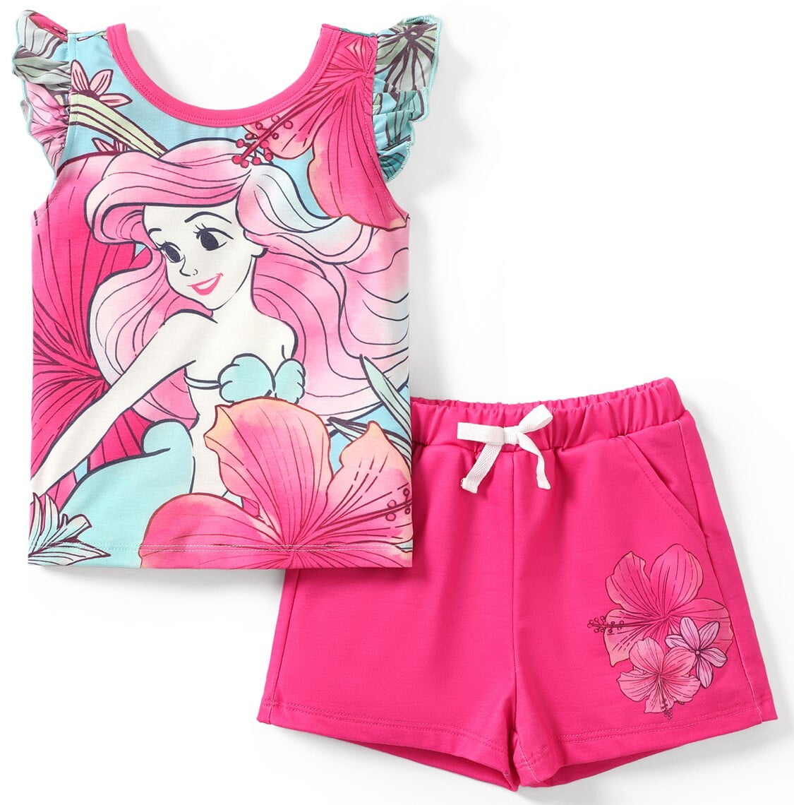 Disney Princess Toddler Girls Mermaid Ariel Clothes, Summer Outfits ...
