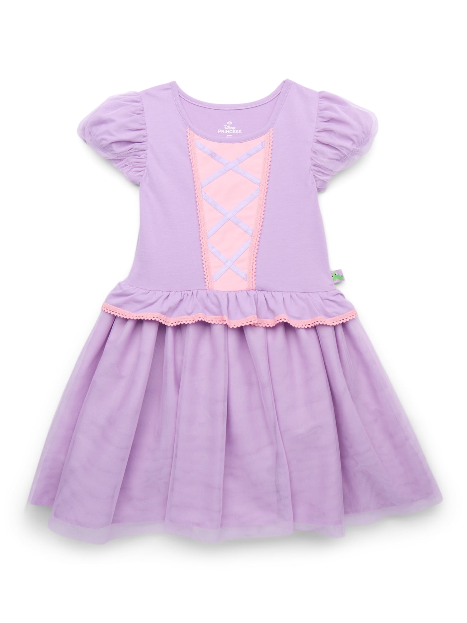 Disney Princess Girls Tangled Rapunzel Cosplay Dress with Puff Sleeves, Sizes 4-12 - Walmart.com