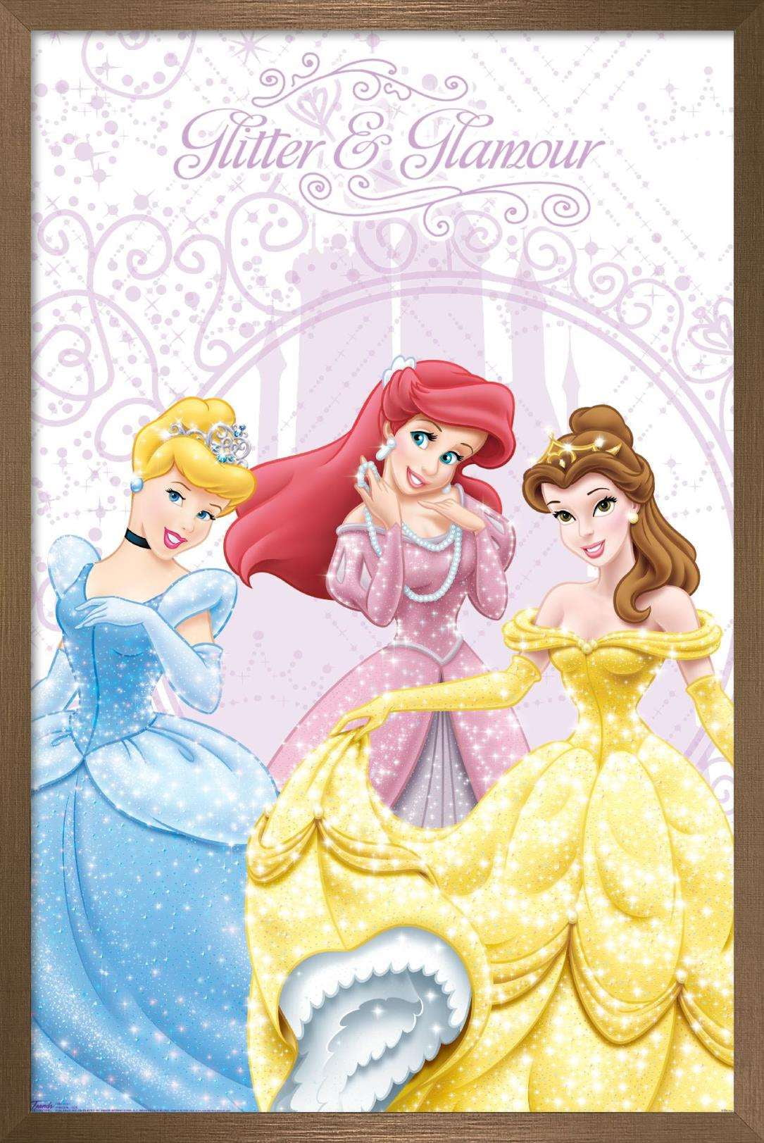 Disney Princess - Glitter and Glamour Wall Poster, 22.375" x 34 ...