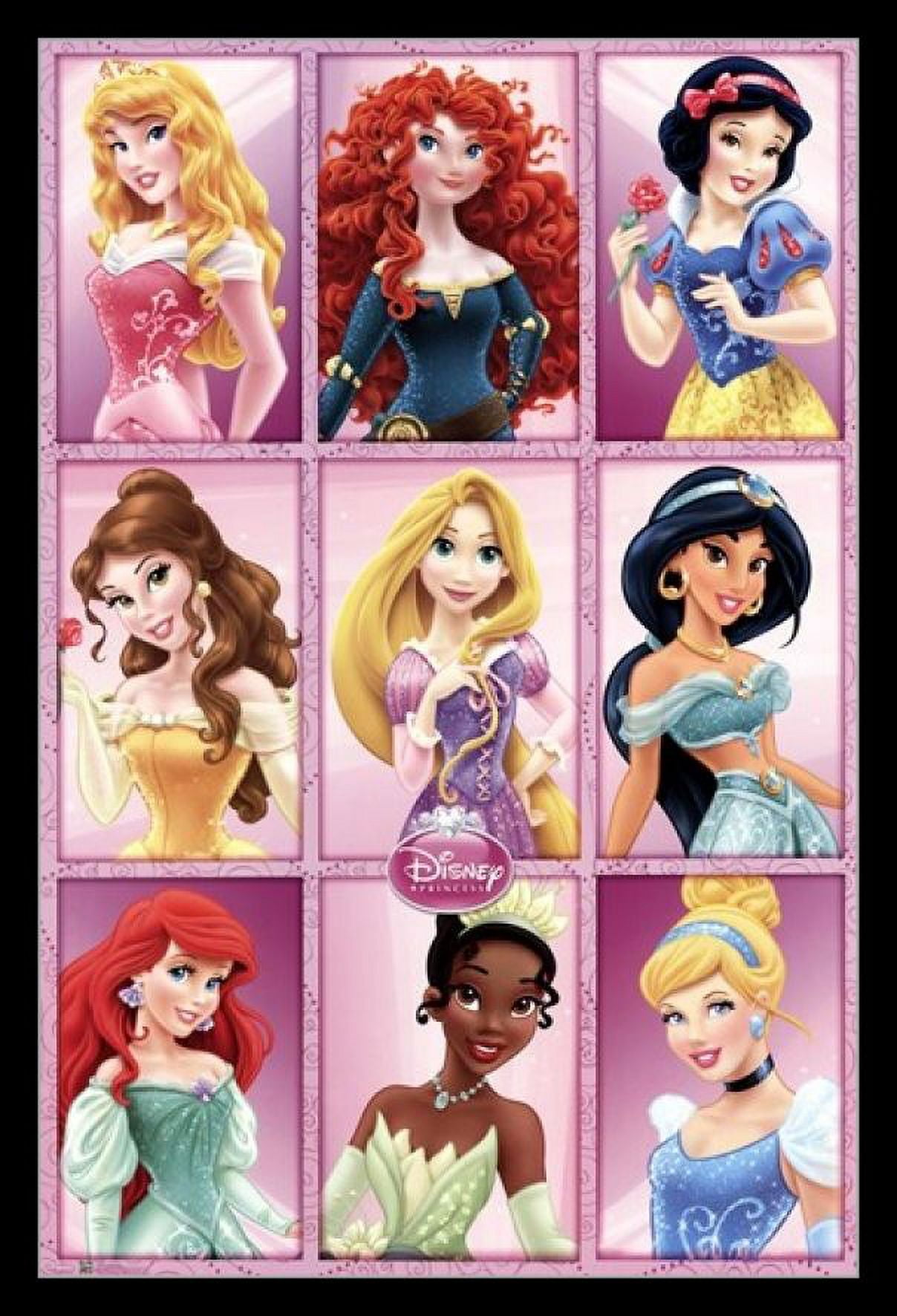 Disney Princess - Grid Laminated & Framed Poster Print (24 x 36 ...
