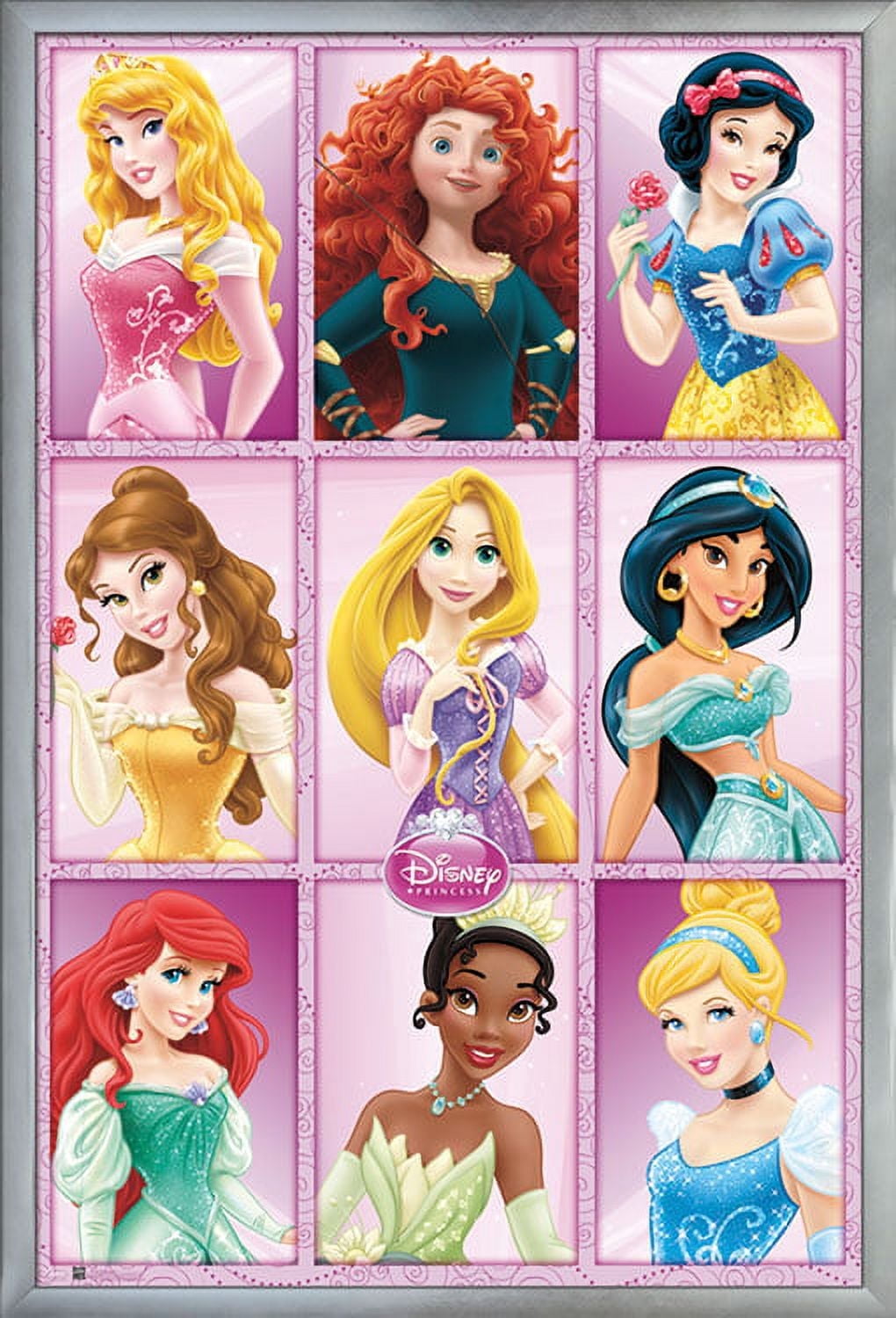 Disney Princess - Grid Wall Poster, 22.375" x 34", Framed - Walmart.com