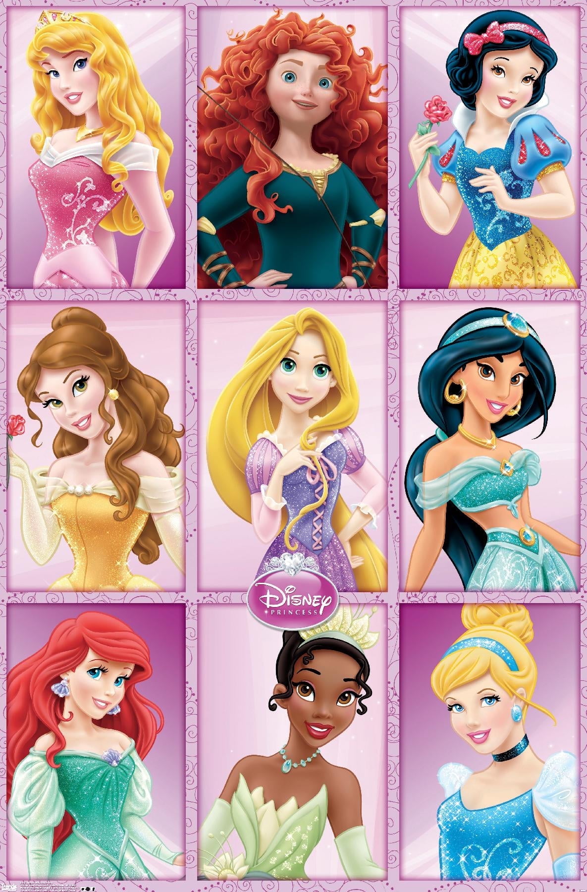 Disney Princess - Grid Wall Poster, 22.38 x 34 - Walmart.com
