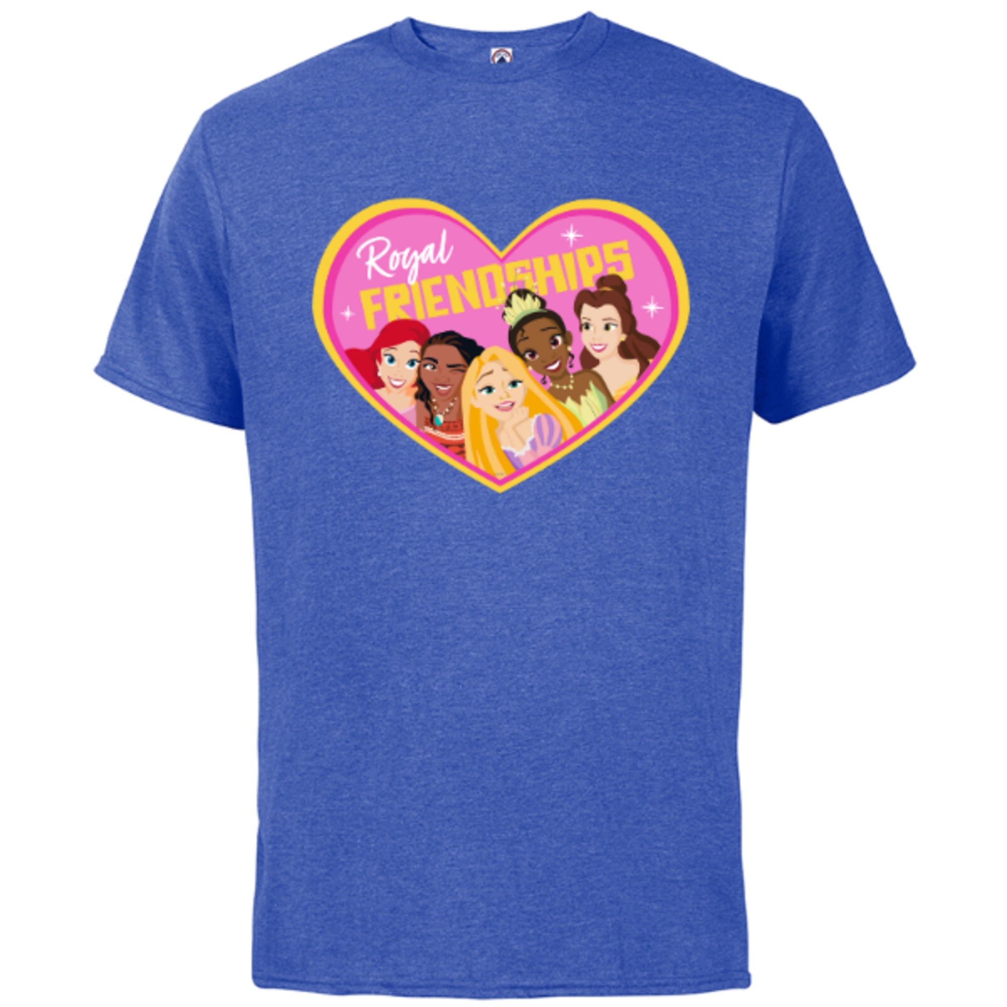 Disney Princess Group Heart Pink - Short Sleeve Cotton T-Shirt for ...