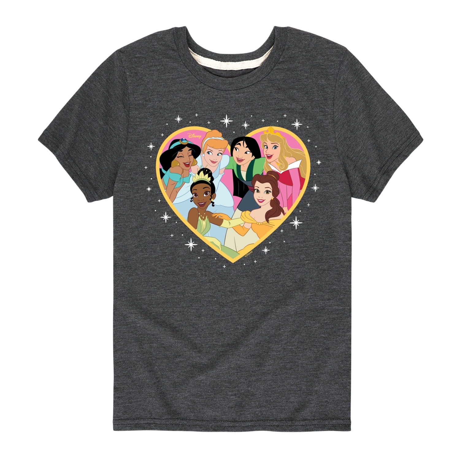 Disney - Princess Group Heart - Toddler And Youth Short Sleeve Graphic ...