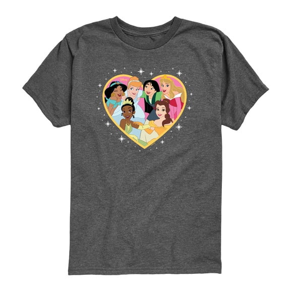 Disney - Princess Group Heart - Toddler Boys Short Sleeve Graphic T ...
