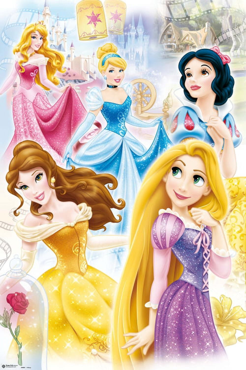 Disney Princess - Group Laminated Poster (24 x 36) - Walmart.com