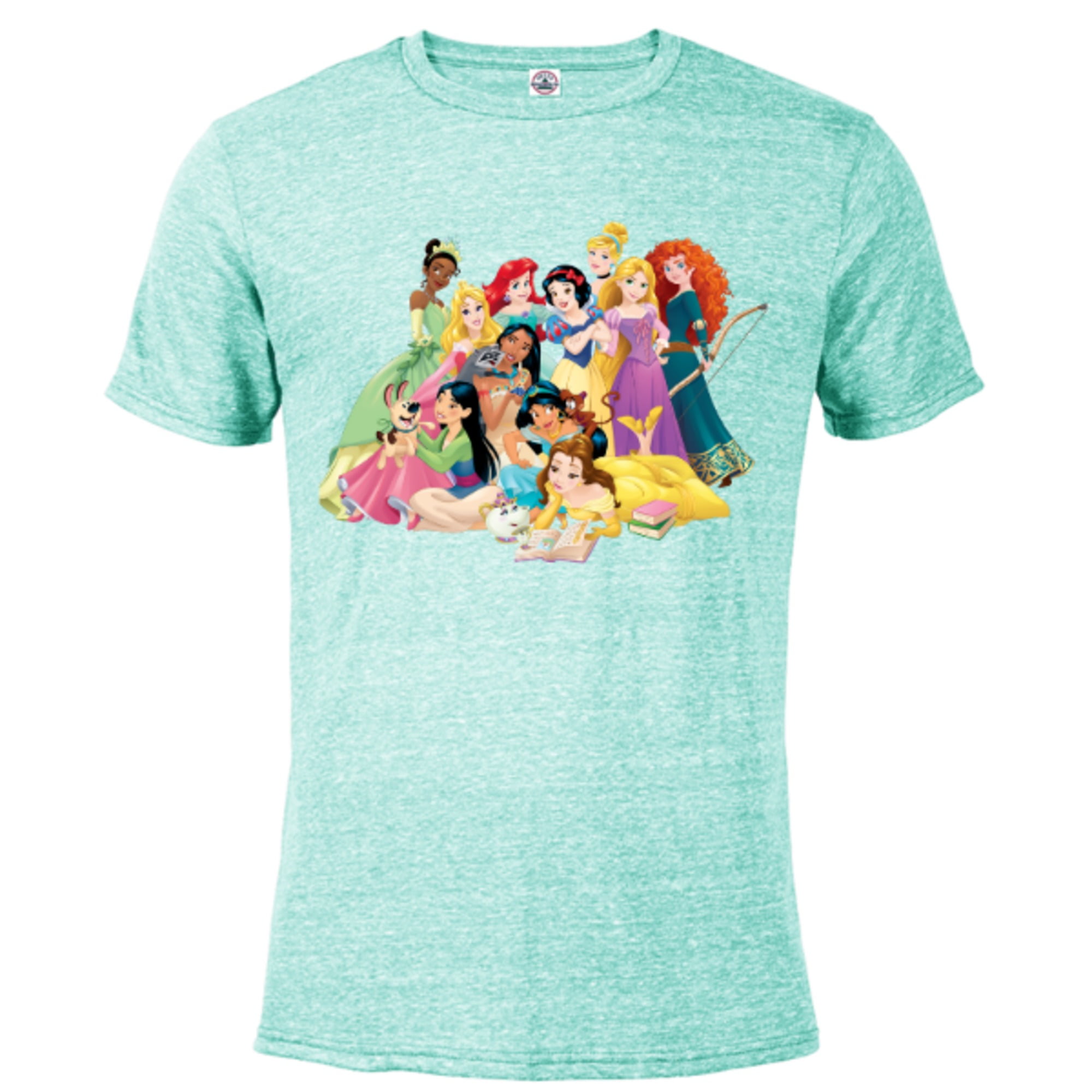 Disney Princess Group Photo - Short Sleeve Blended T-Shirt for Adults ...