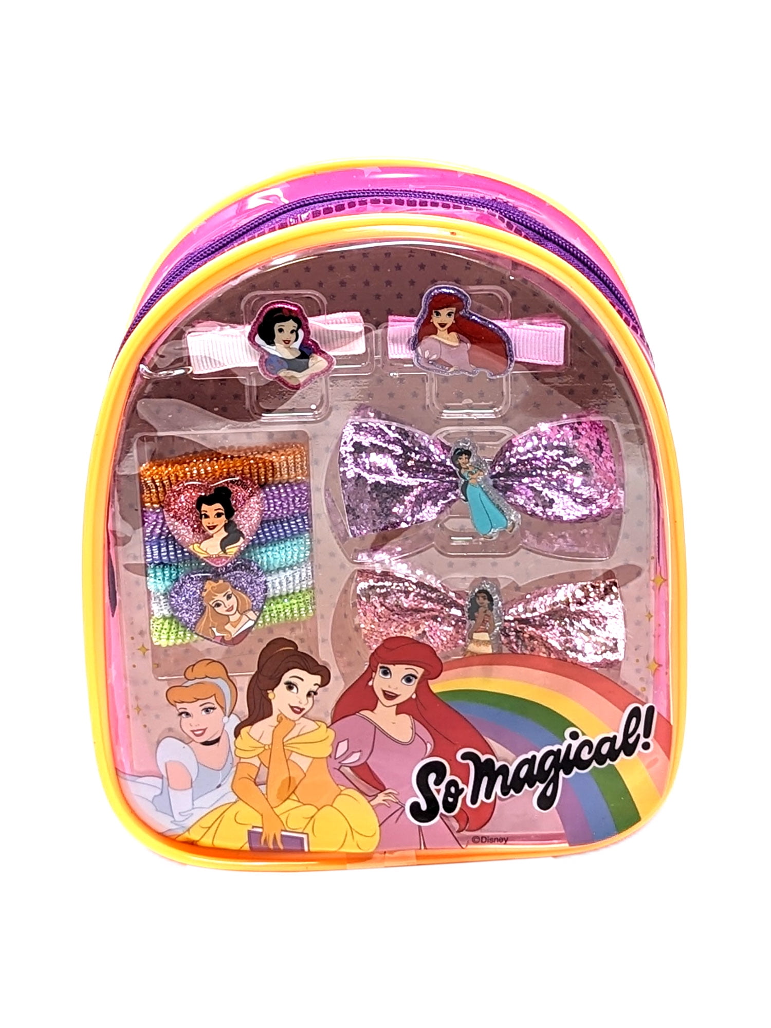 Disney Princesses Hair Accessories Set Includes Hair Clips Bows Ties ...