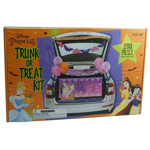 Disney Princess Multicolor Trunk or Treat Kit with Backdrop and ...