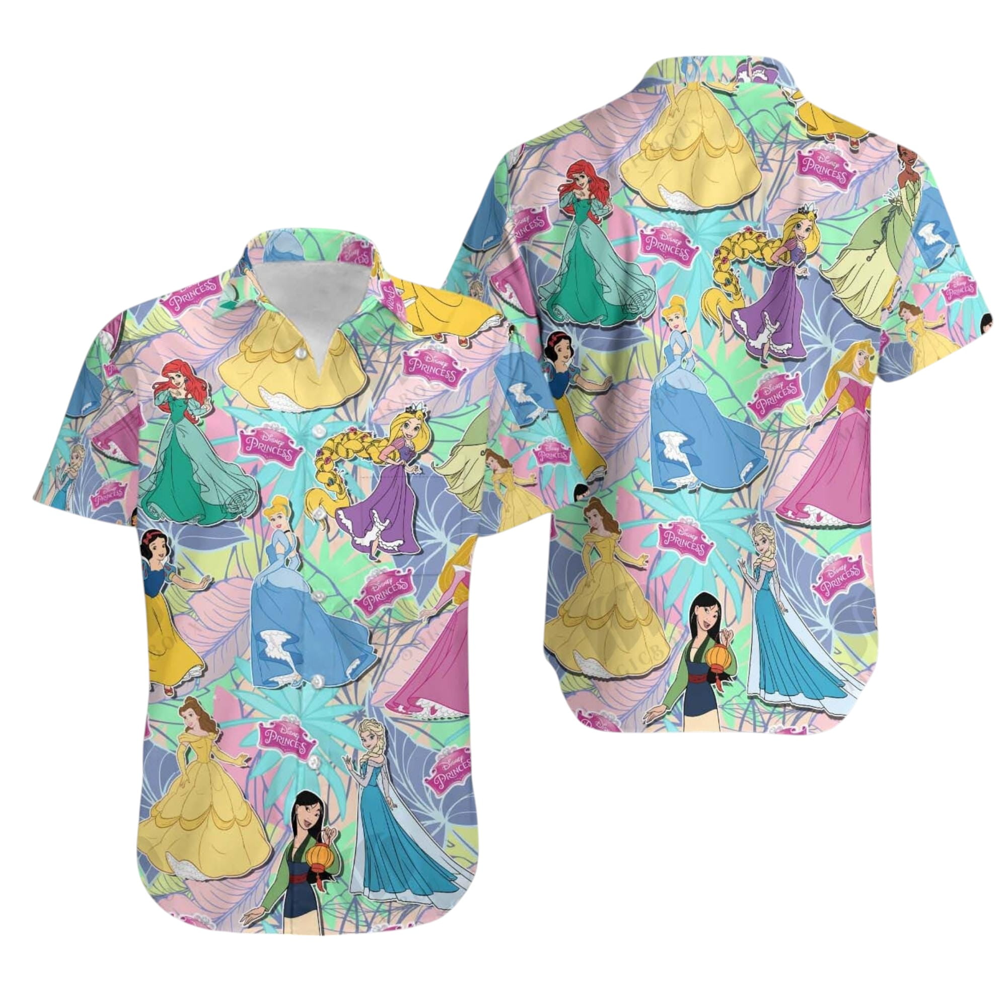 Disney Princess Hawaiian Shirt Fairytale Aloha Beach Shirt Squad Shirt ...
