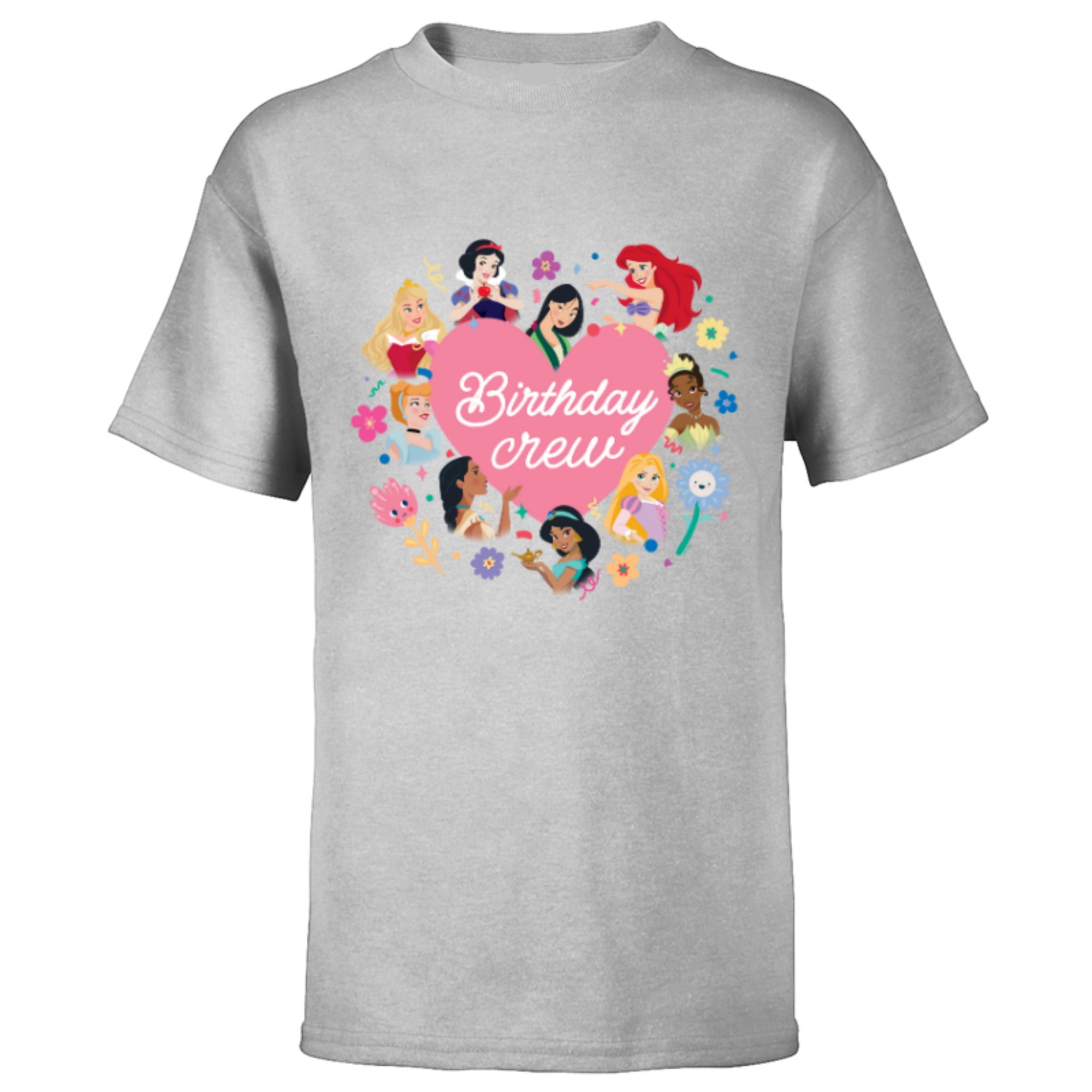 Disney Princess Heart Flowers Friends & Family Birthday Crew - Short ...