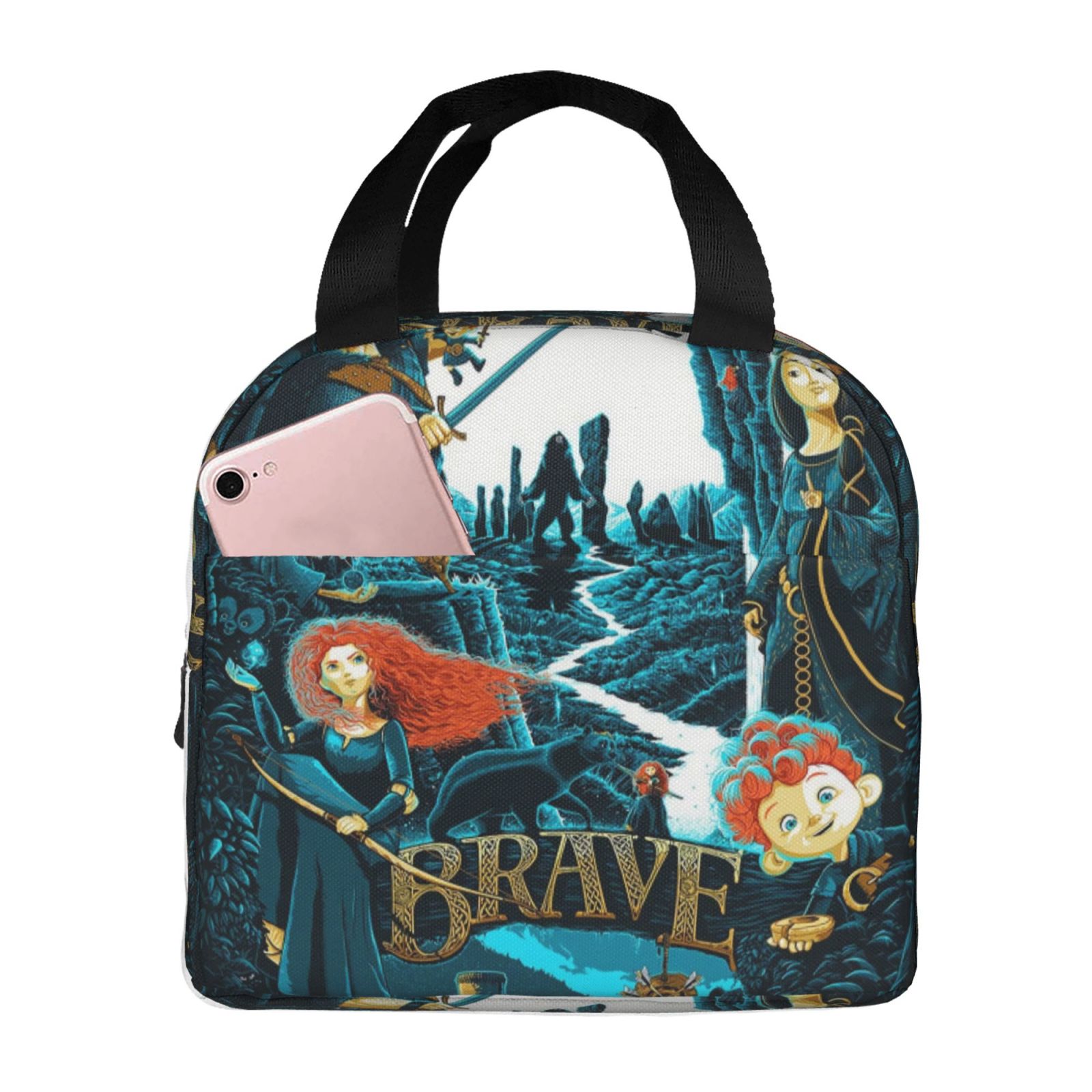 Disney-Princess Heart Strong Merida Lunch Bag for Women & Men,Insulated ...