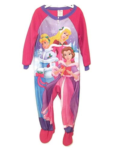 Disney Princess Holiday Pajama Sleeper, Belle, Cinderella and Aurora ...