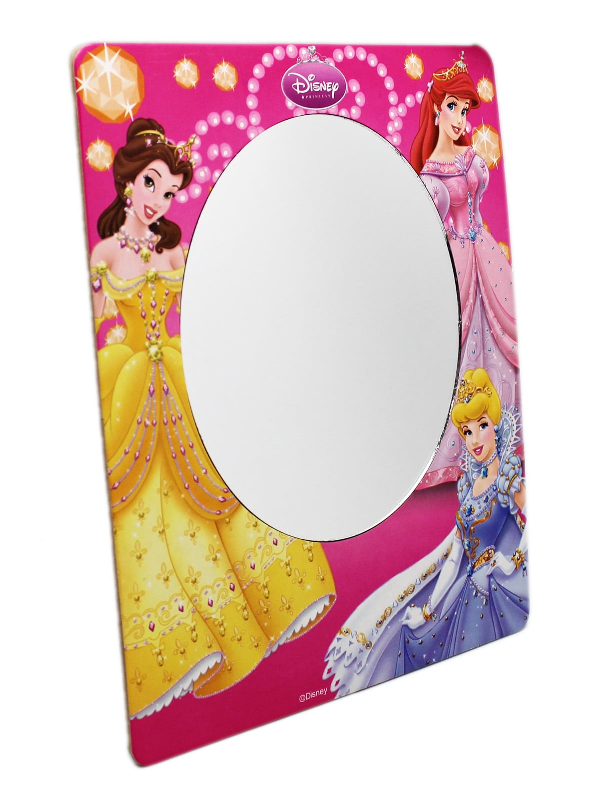 Disney Princess Kids Mirror: Elegant Outfits Theme, Hot Pink Border ...